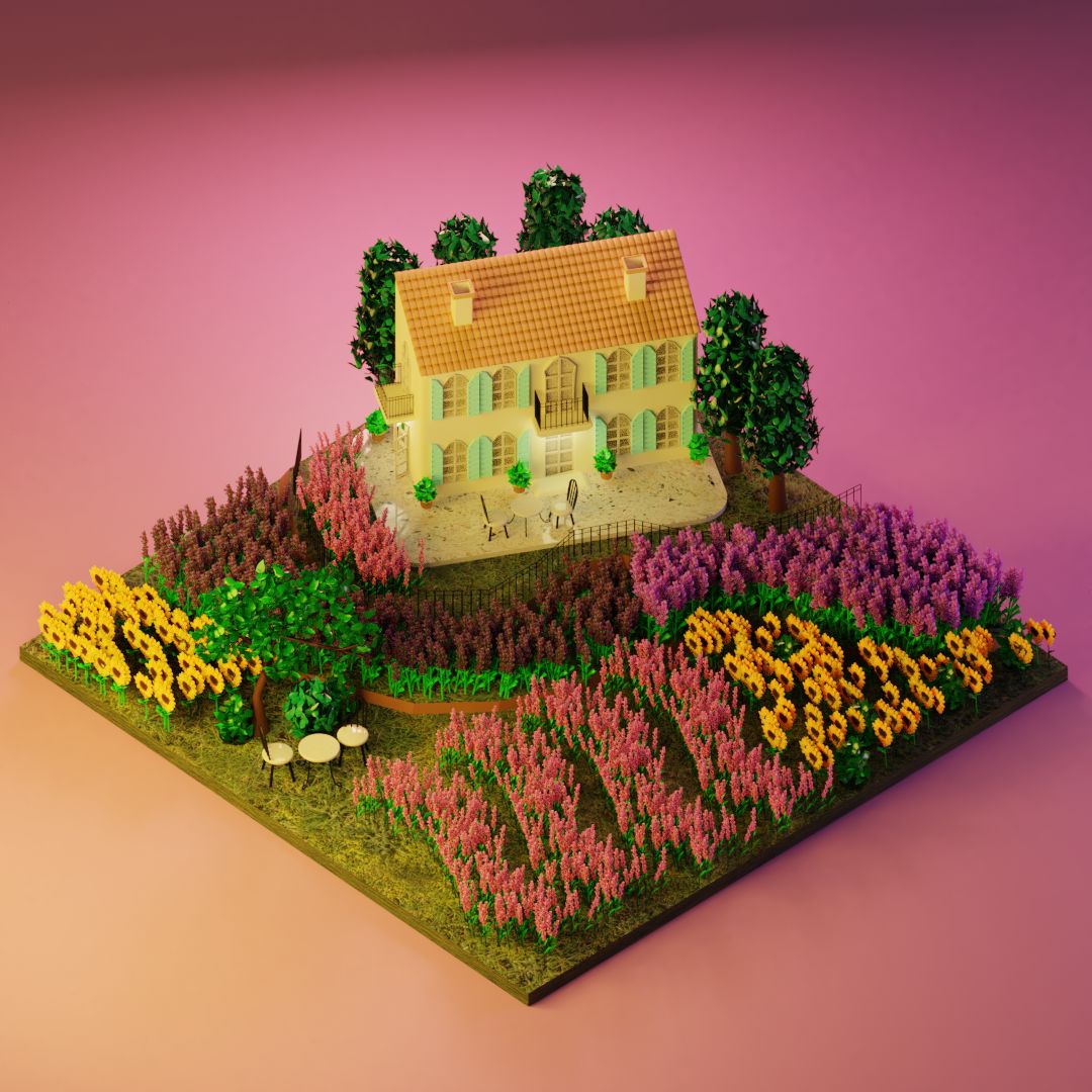 Lavender Field Made in Blender! | Scrolller