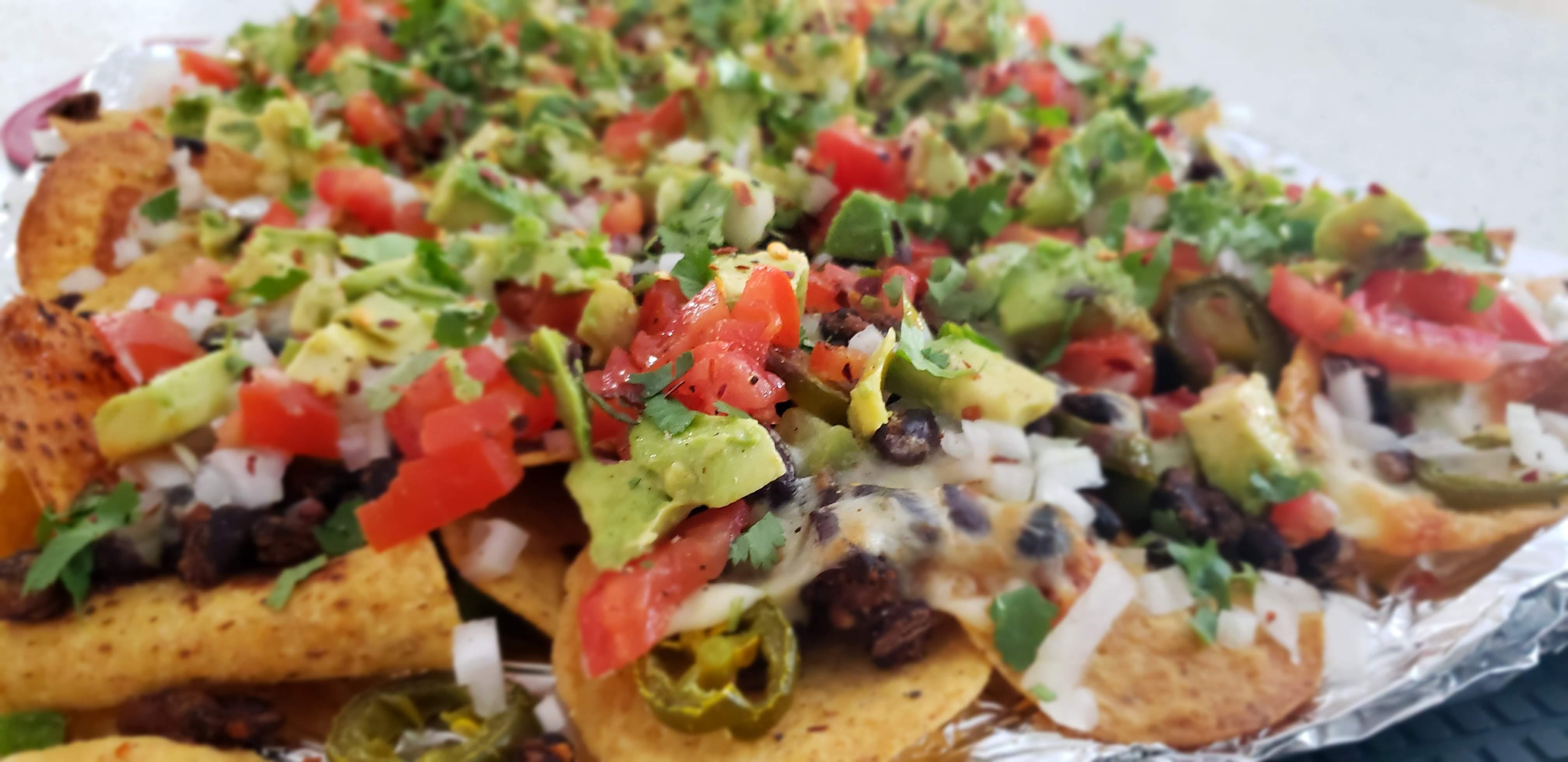 Layered Nachos with Black Beans and Fresh Avocado [Homemade] | Scrolller