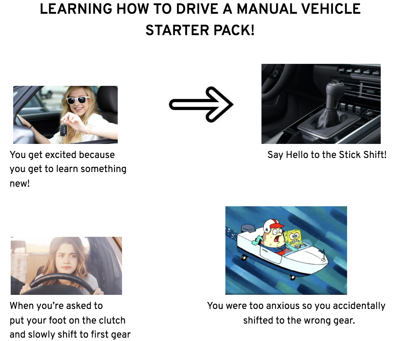 Learning How to Drive a Manual Vehicle Starter Pack! | Scrolller