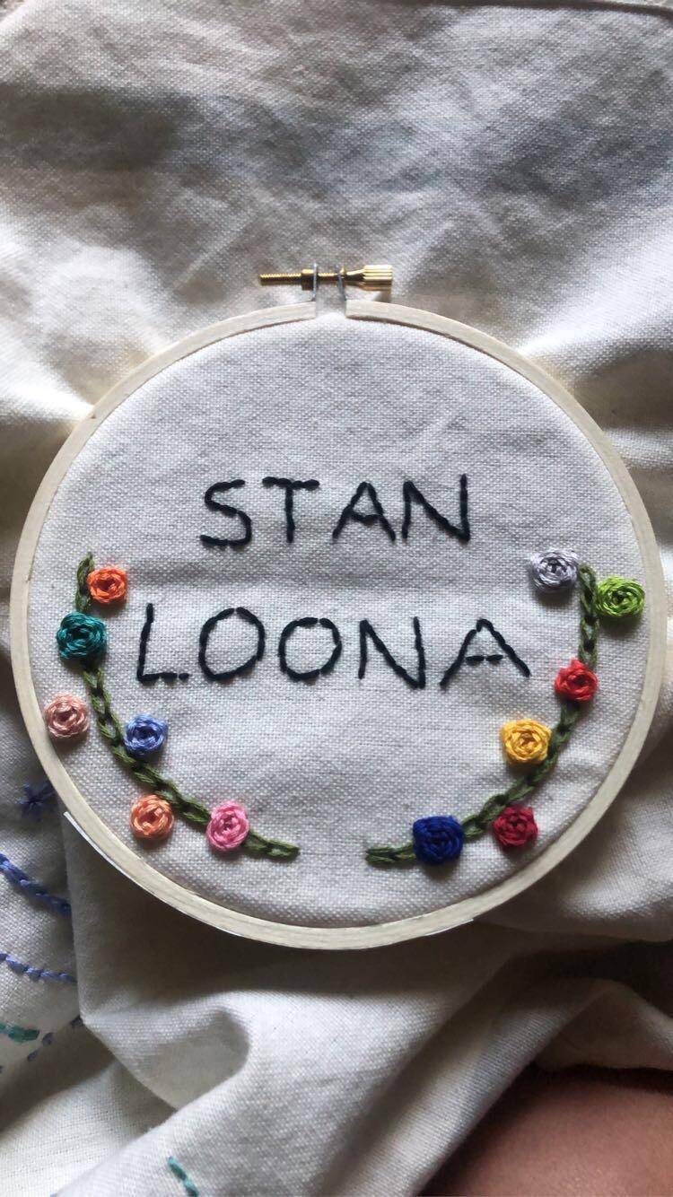 learning how to embroider and my first big project was loona themed :D | Scrolller