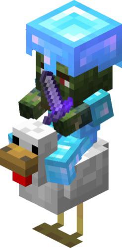 Left handed Leader baby zombie villager chicken jockey is the almighty boss of Minecraft | Scrolller