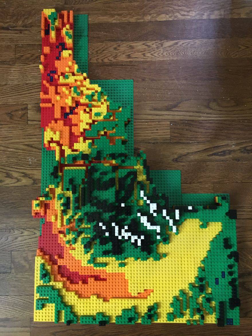 LEGO relief map of Idaho... | Scrolller