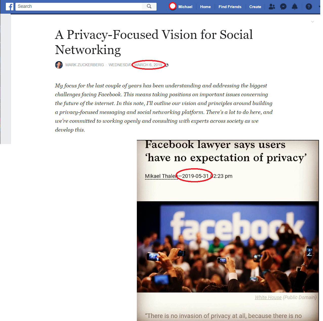 Let's check in a see how Facebook's new privacy focus is going... | Scrolller