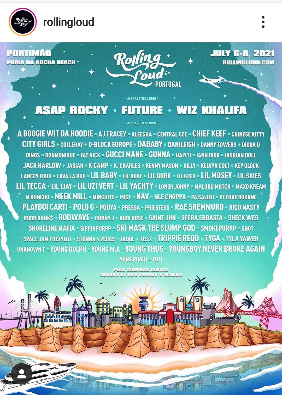 LET'S FUCKING GO. UPDATED LINE UPS FOR ROLLING LOUD 🌟 🔥🔥👀 Now i might actually have to purchase ...