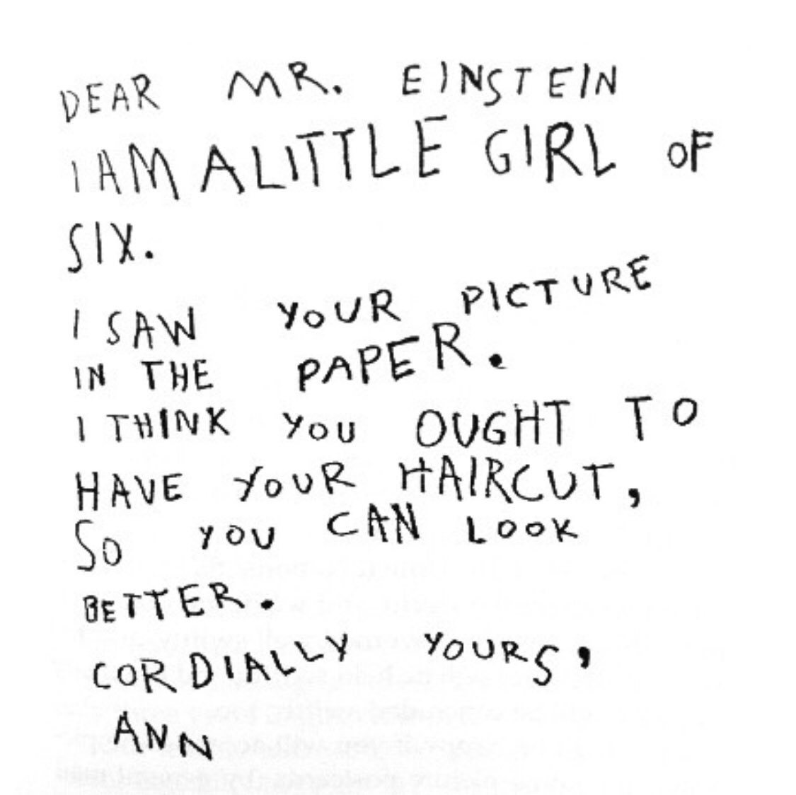 Letter From Six Year Old Girl To Albert Einstein 1951 Scrolller