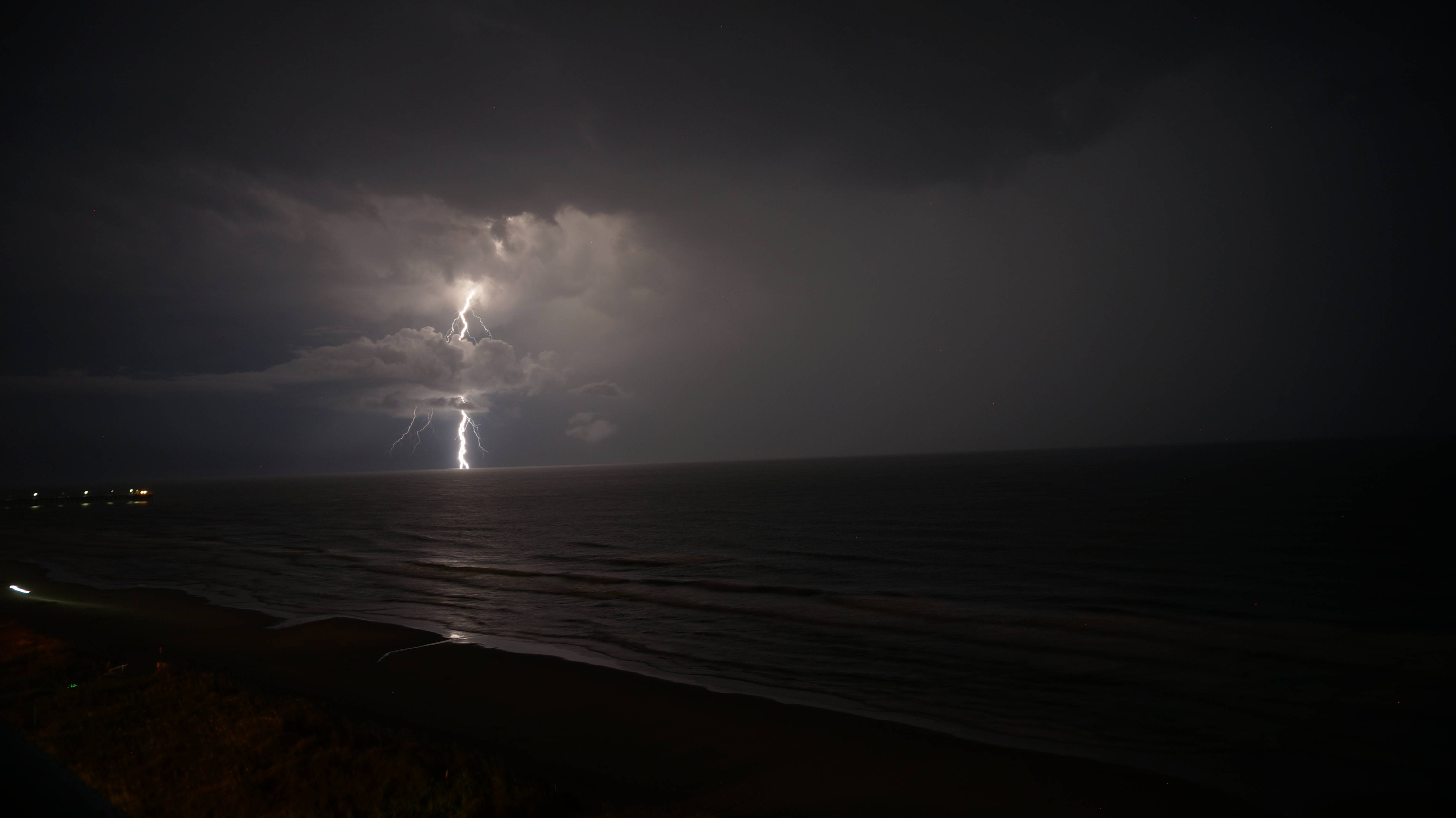 Lightning at the Beach | Scrolller