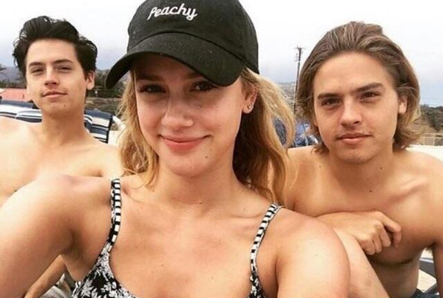 Lili Reinhart with Cole and Dylan Sprouse | Scrolller