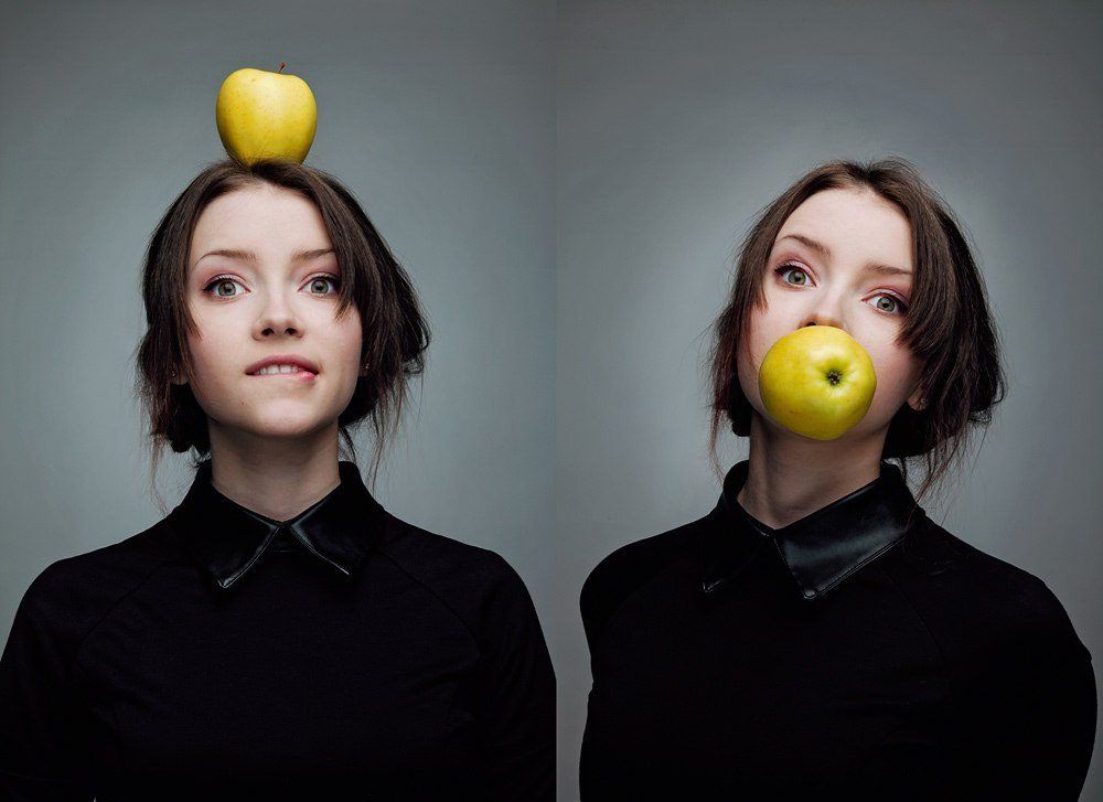 Lip bite -> Apple bite | Scrolller