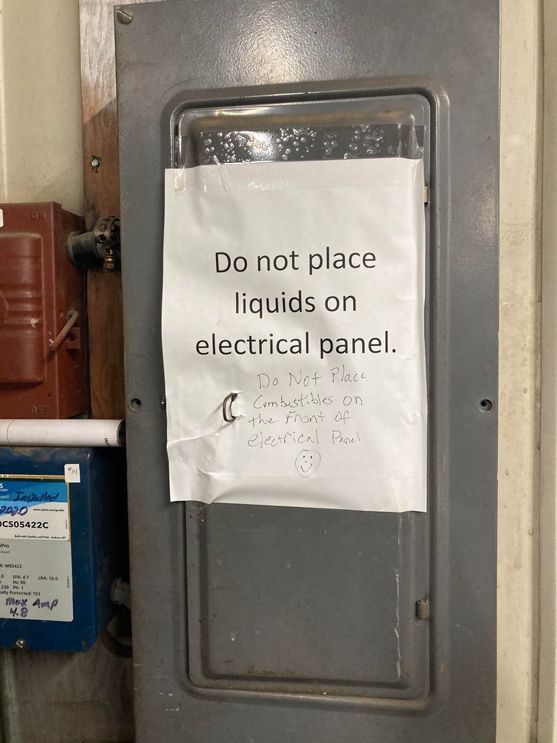 Liquids on the electrical panel? | Scrolller