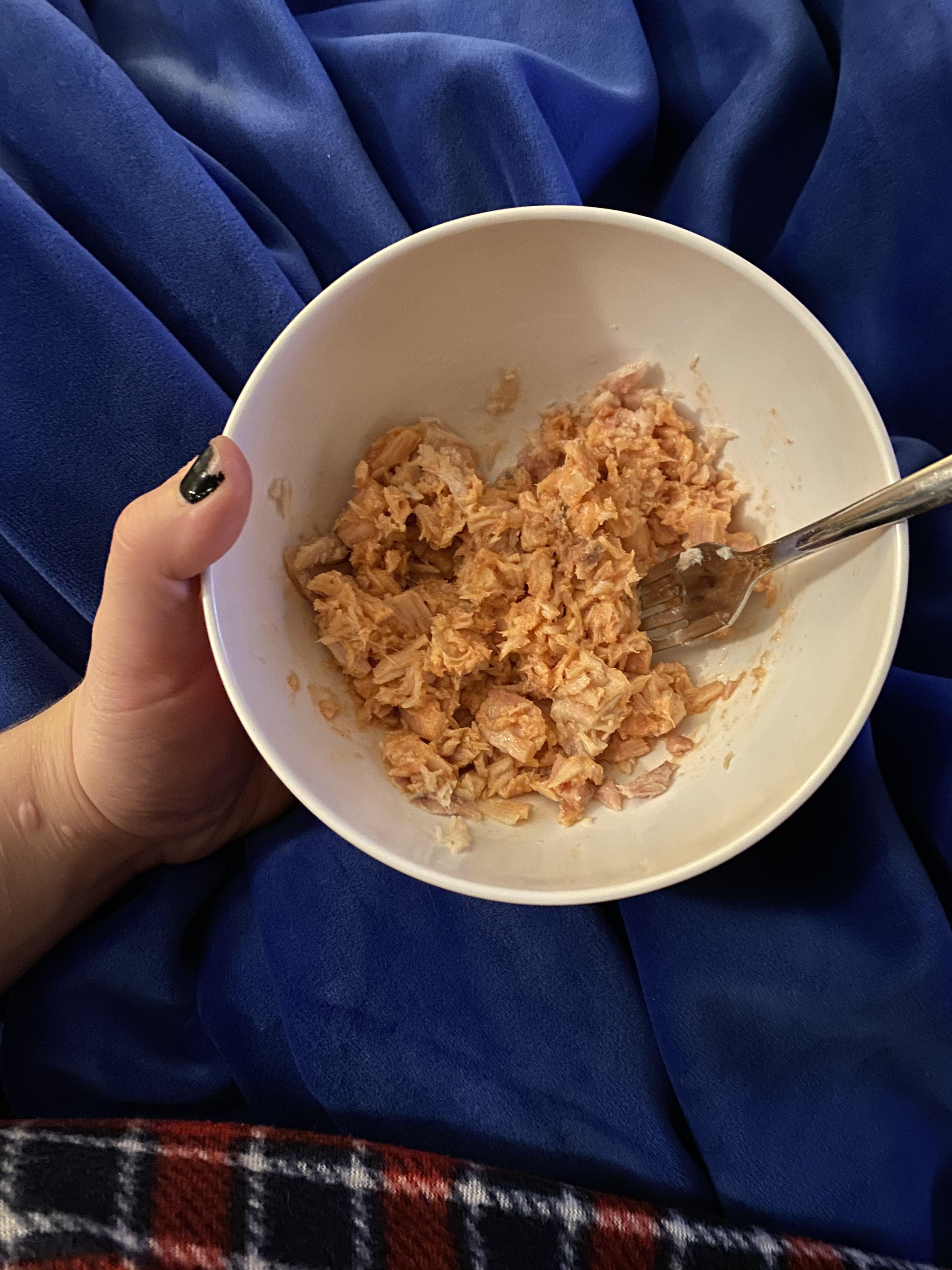 Literally had a mini binge moments ago but: just tuna and frank’s red hot | Scrolller