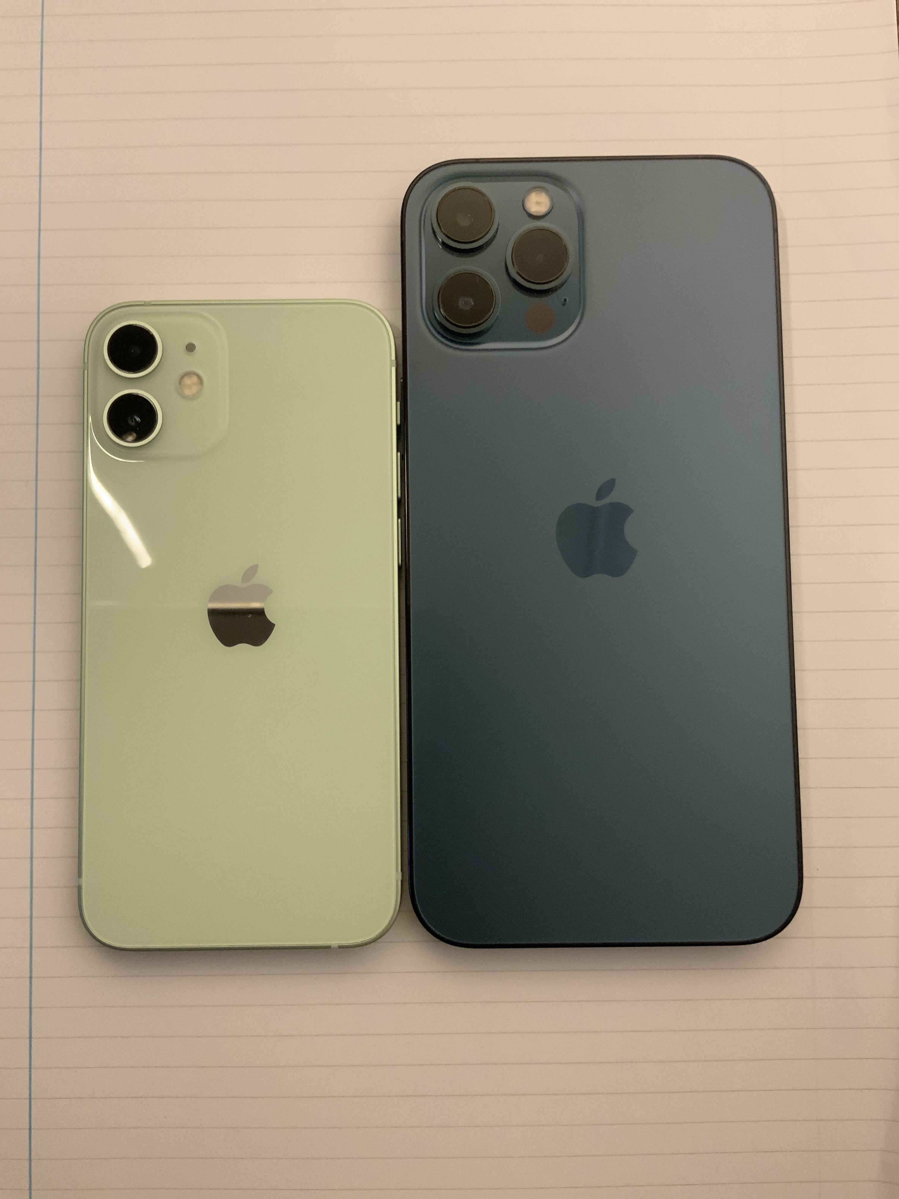 Little and large, iPhone 12 Mini and iPhone 12 Pro Max. | Scrolller