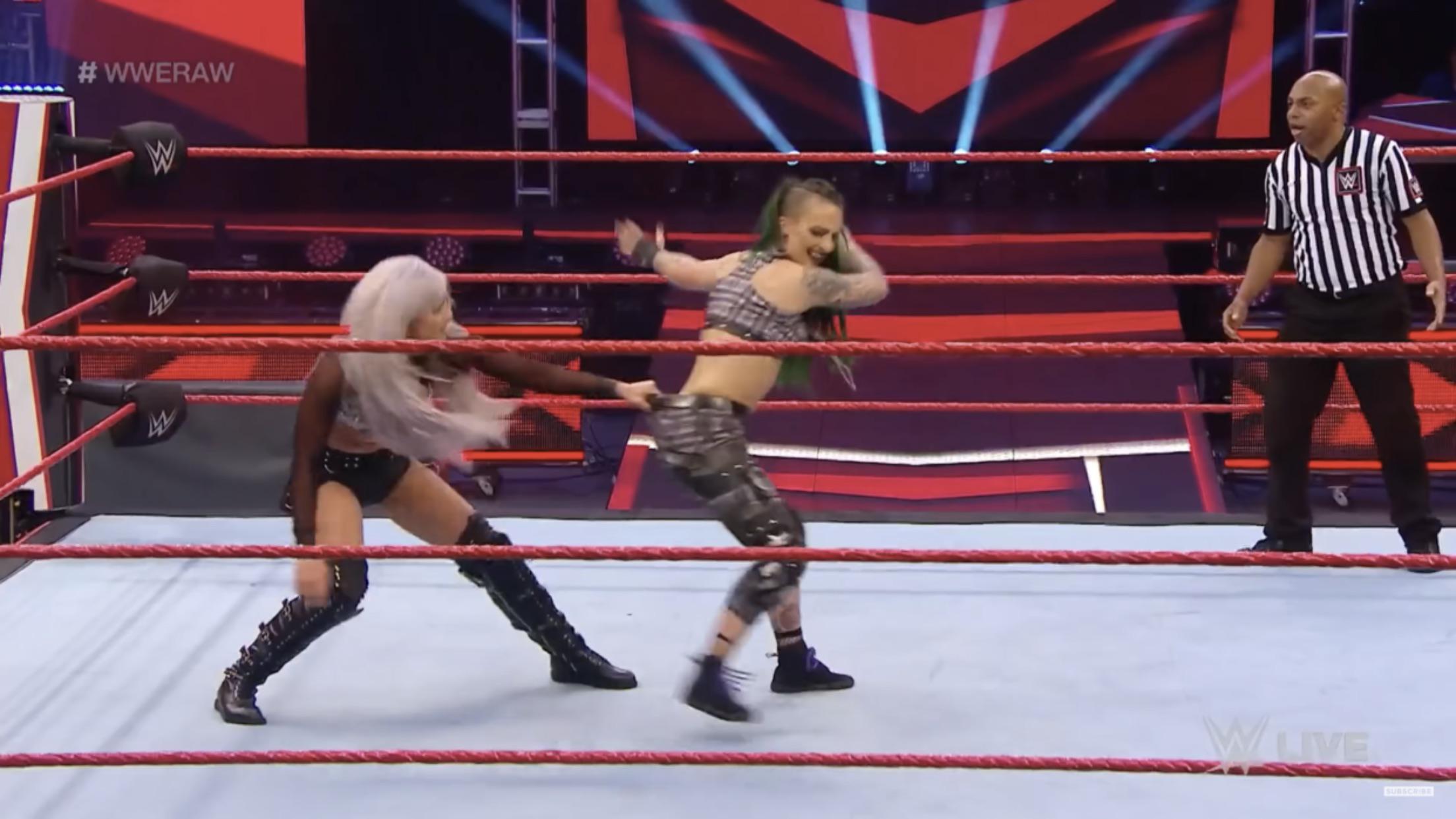 Liv Morgan grabs Ruby Riott by her tights | Scrolller