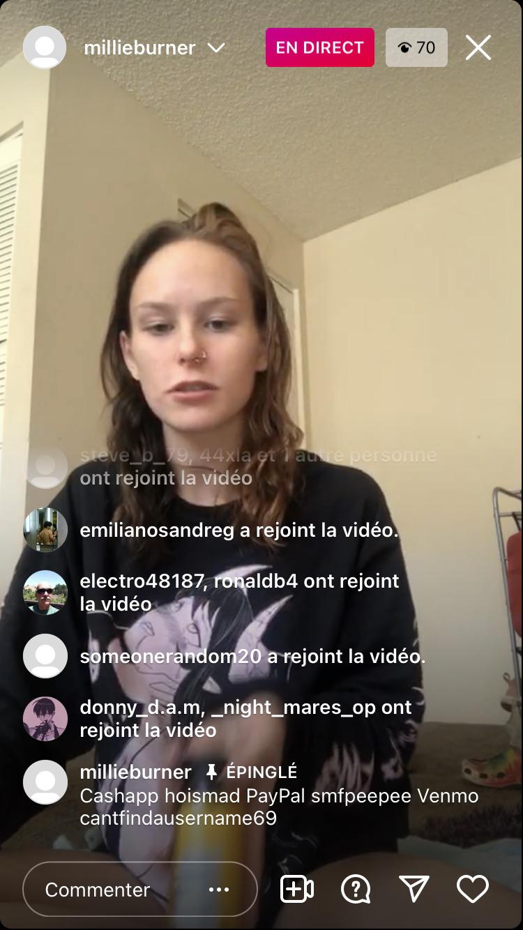 live rn at @millieburner | Scrolller