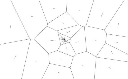 Lloyd's Algorithm (Veronoi relaxation) animated by Mike Bostock w/D3js - Interactive code in ...