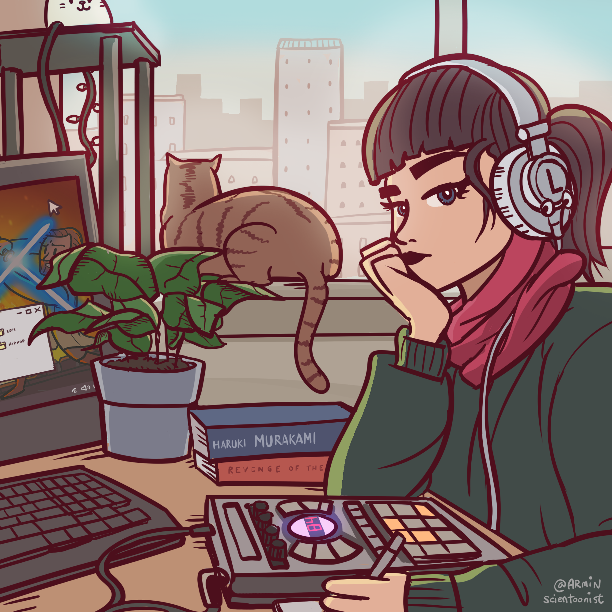 Lofi DJ Girl, Me, Digital, 2019 | Scrolller