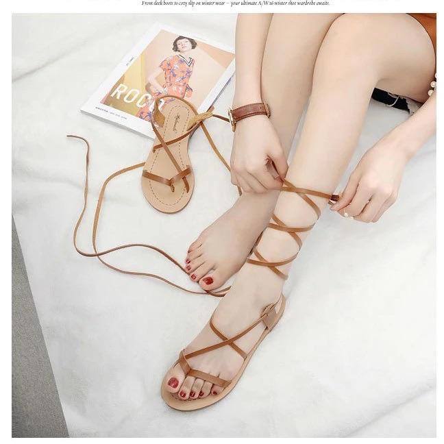 Long laces on thong sandals | Scrolller