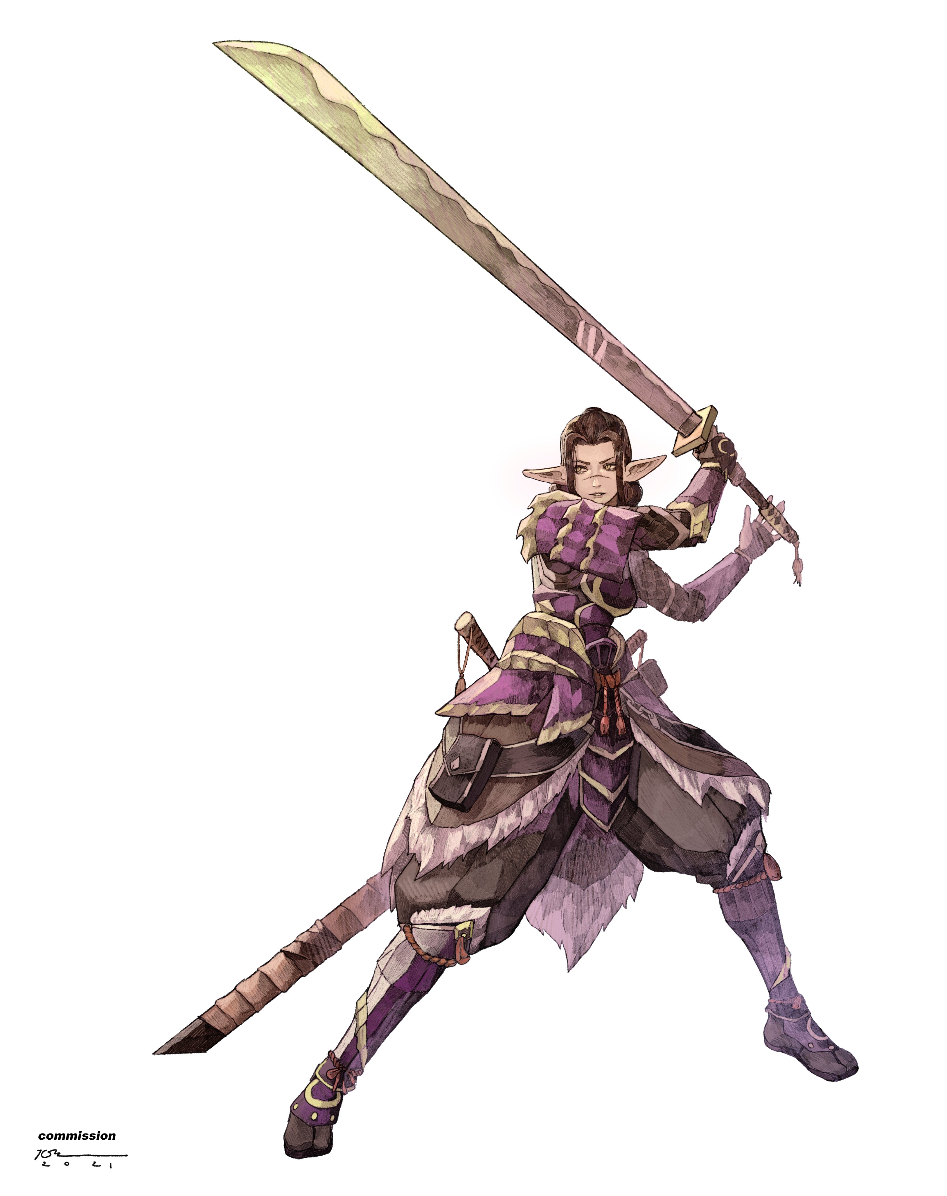 Longsword wielder [Monster Hunter fanart by Subakeye] | Scrolller