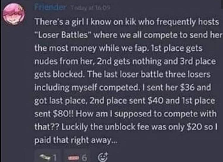 "Loser battles" | Scrolller