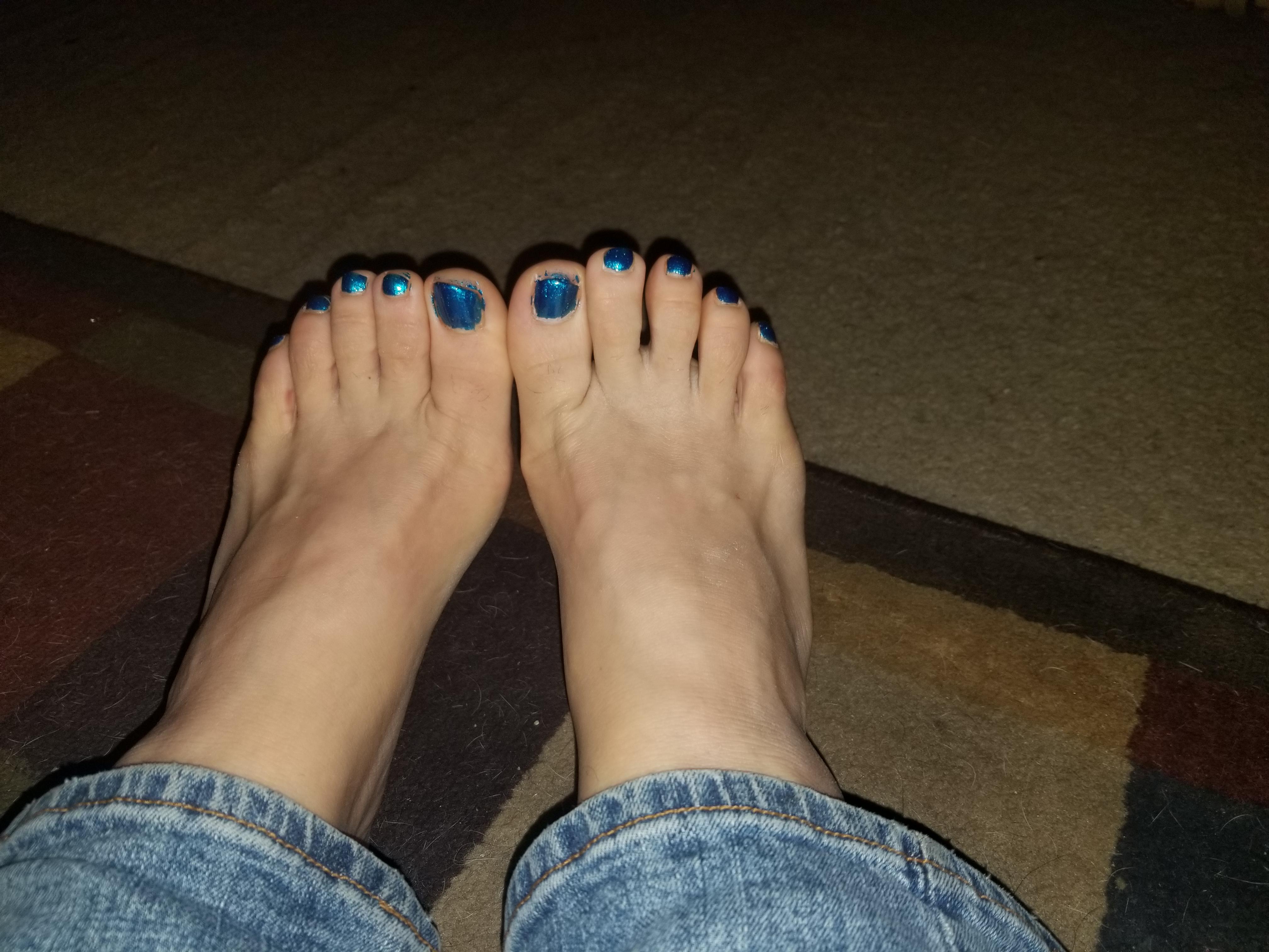 Love my daughter so much.. so proud of her acceptance for me... she loves painting my toenails ...