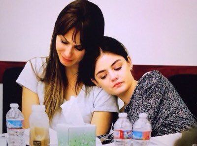 Lucy and Troian at the last table read. | Scrolller