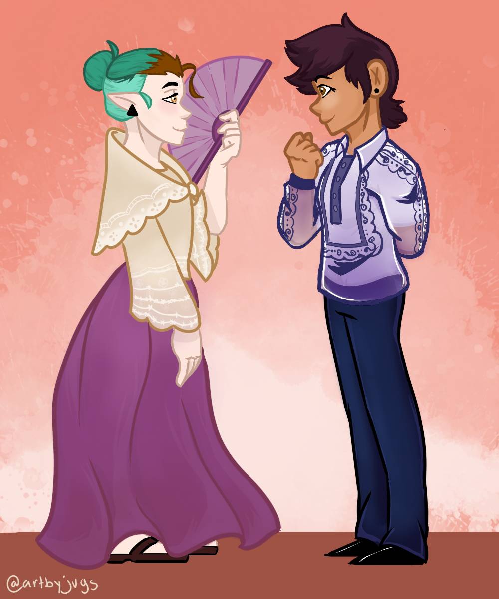 Luz and Amity Wearing Traditional Filipino Outfits | Scrolller