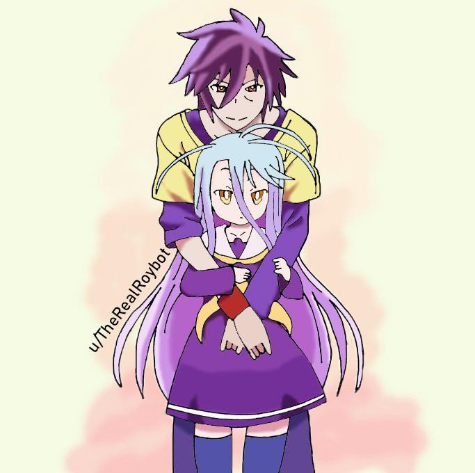 Made a portrait of Shiro and Sora | Scrolller