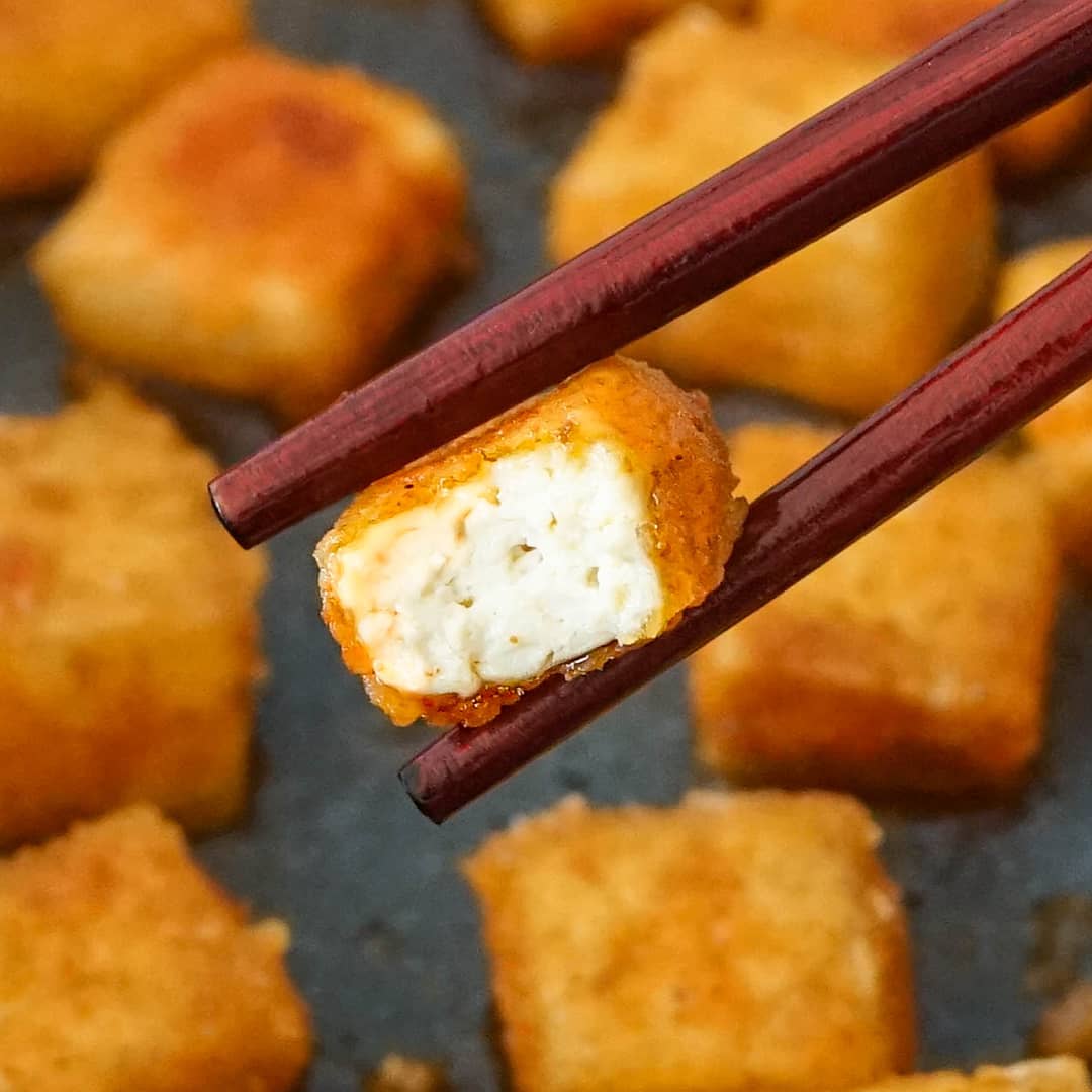 Made a recipe for this super crispy tofu! | Scrolller