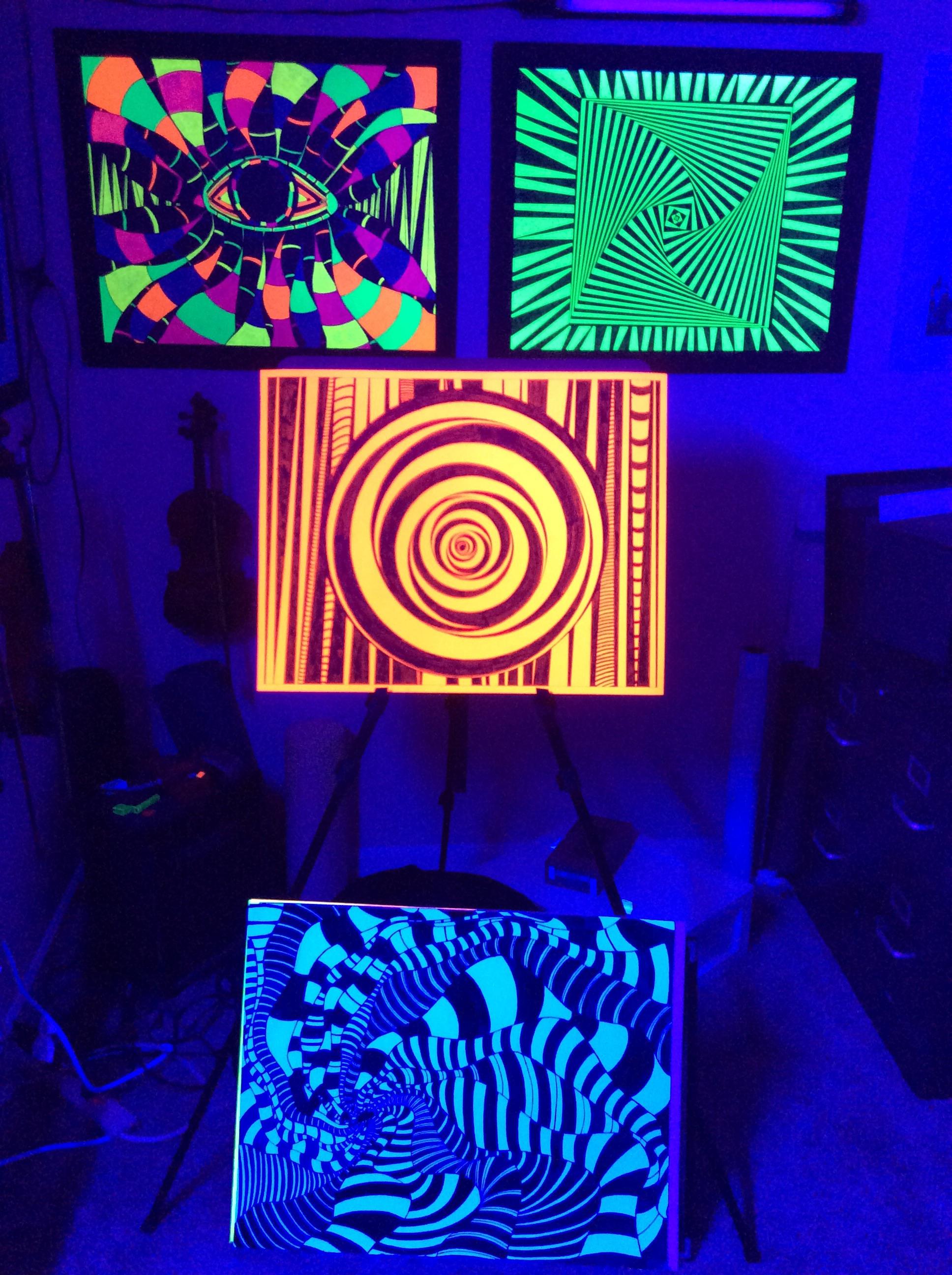 Made a series of black light posters-love the way they turned out! All ...