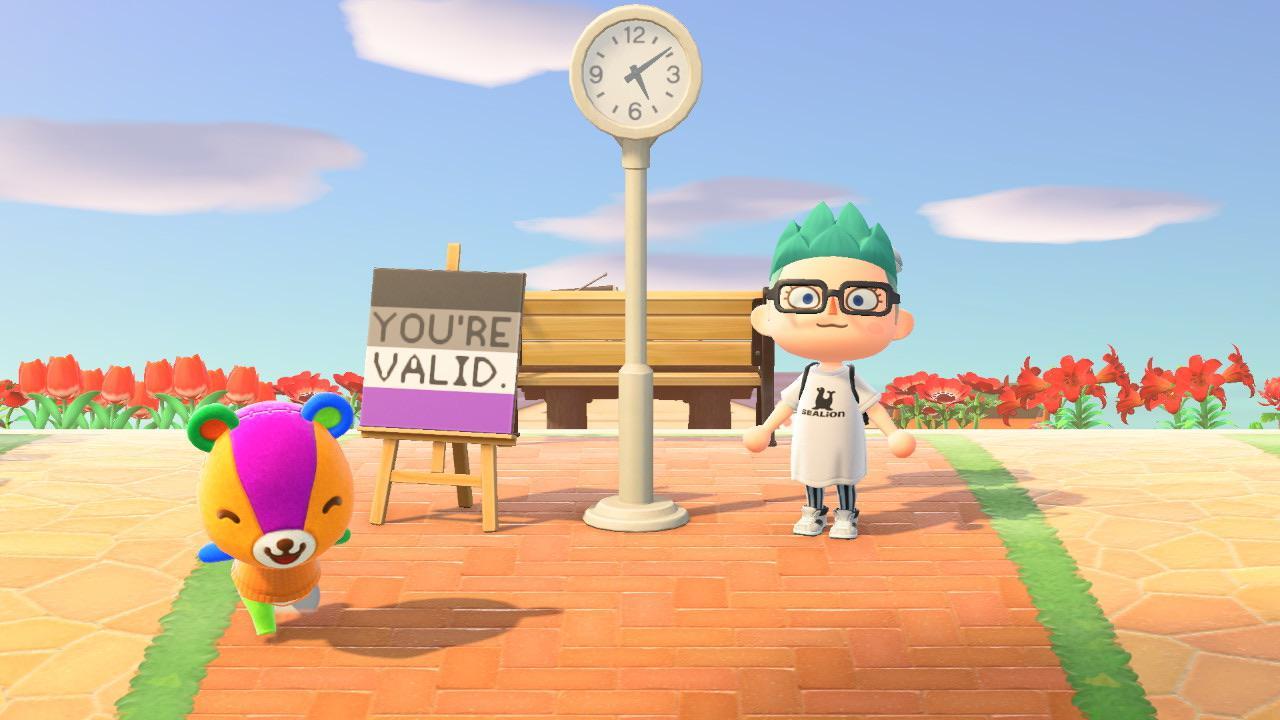 Made an ace design in Animal Crossing to display for my visitors | Scrolller