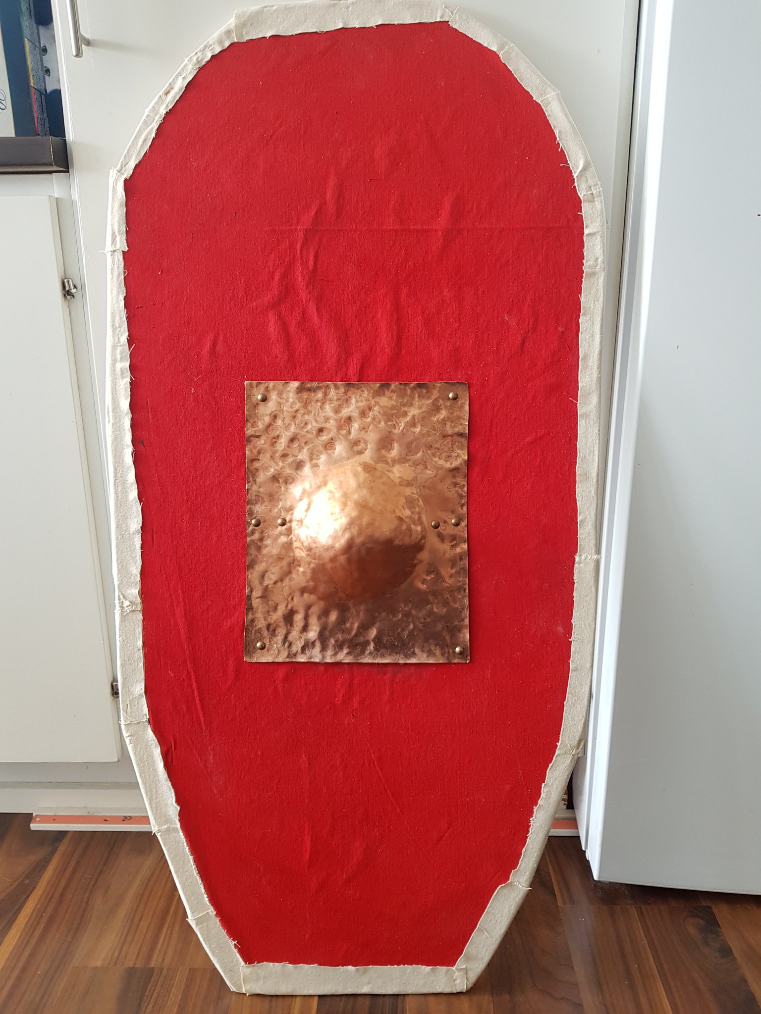 made my own shield inspired by roman shields, think its bit blank but ...