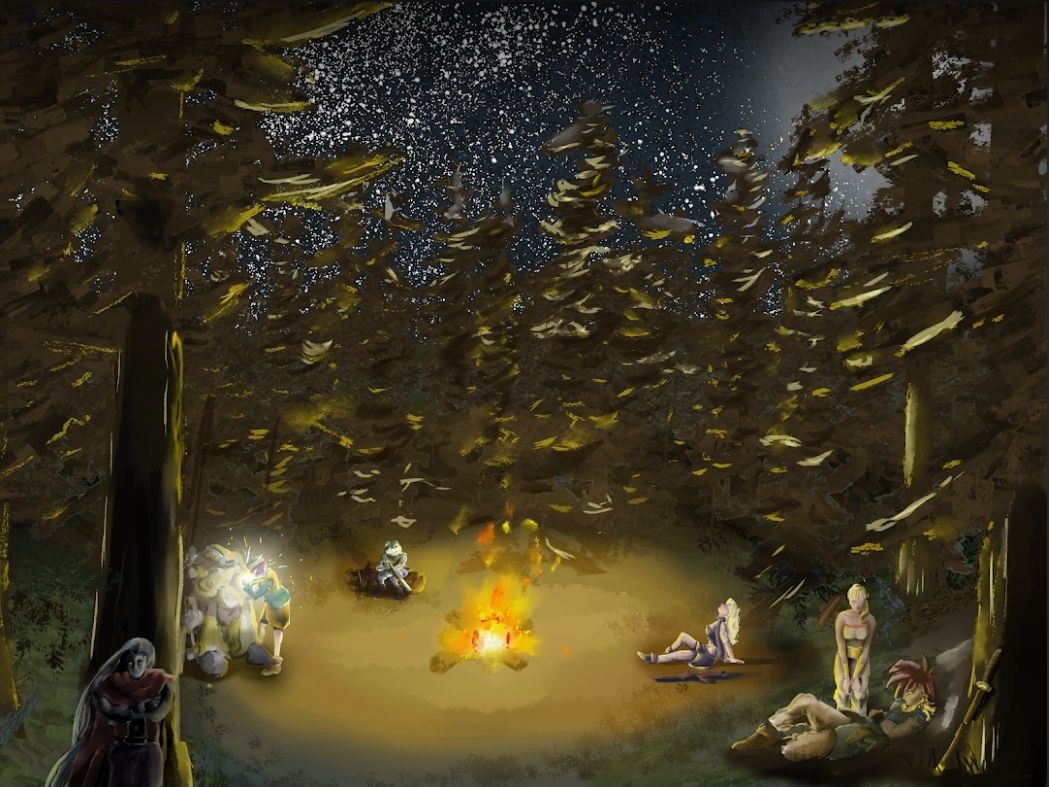 Made the campfire scene for a friend. | Scrolller