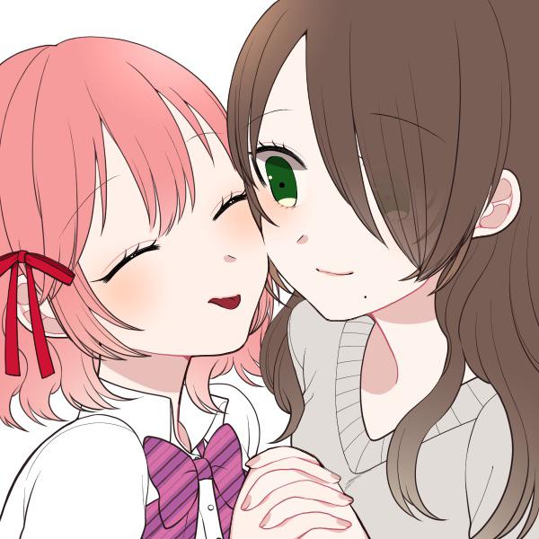 Made this using picrew. Me and Natsuki