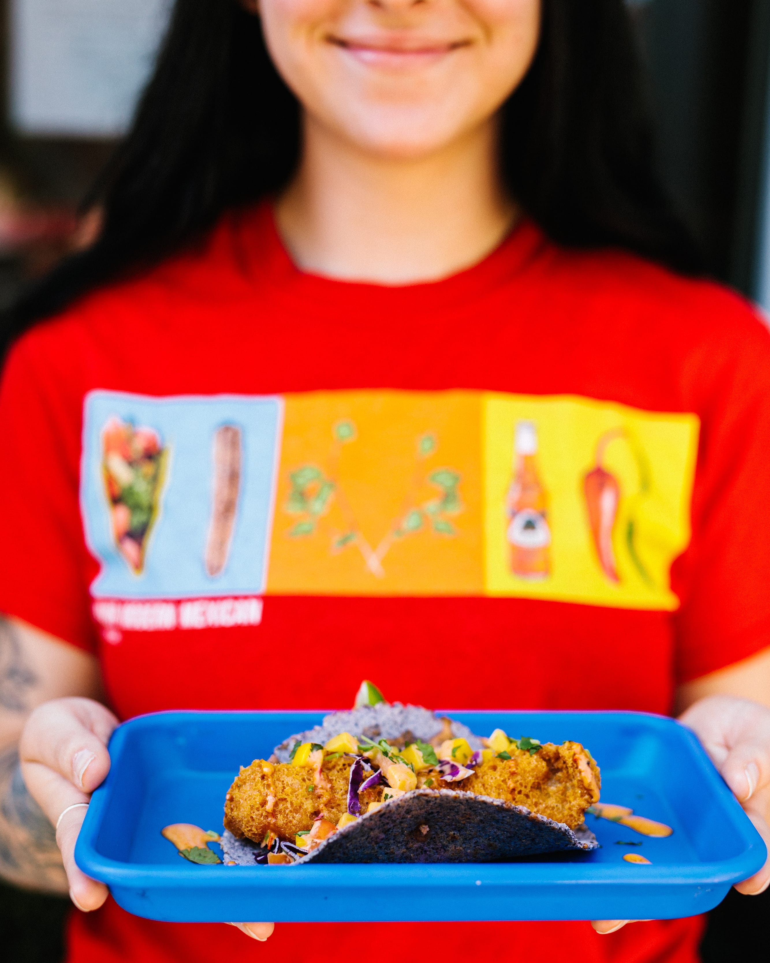 Mahi-mahi tecate battered pescado taco! | Scrolller