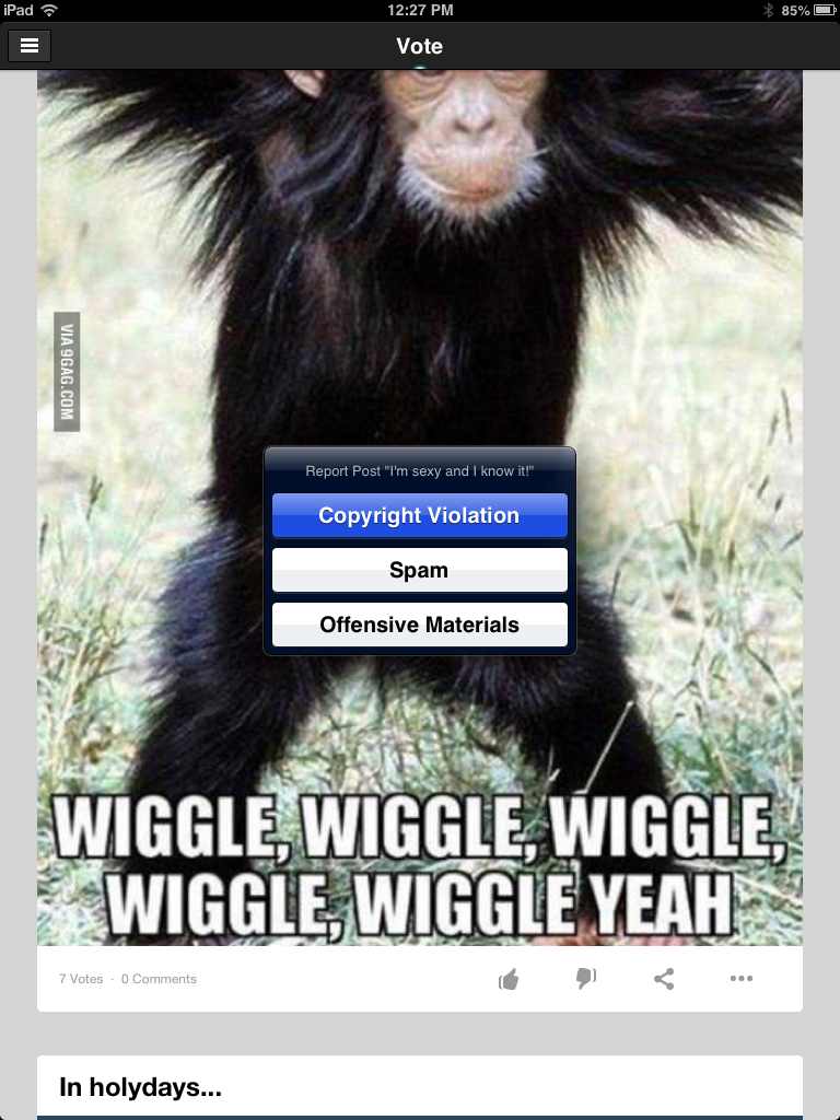 Making good use of the new report feature on the 9gag app | Scrolller