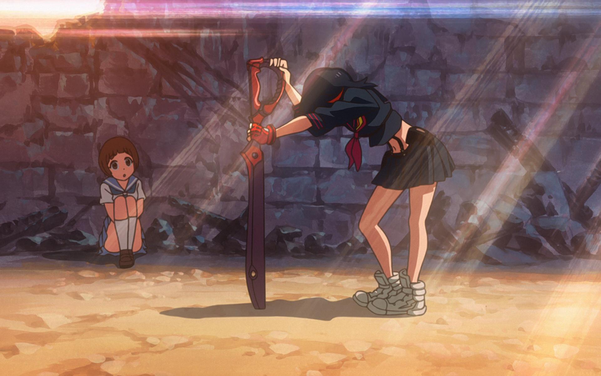 Mako and Ryuko contemplate their circumstances (from Episode 08 ...