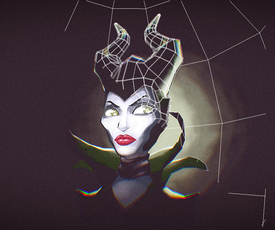 Maleficent 🧙‍♀️🧹 lowpoly handpaint portrait | Scrolller