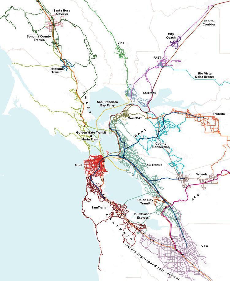 Map of Bay Area Transit Agencies | Scrolller