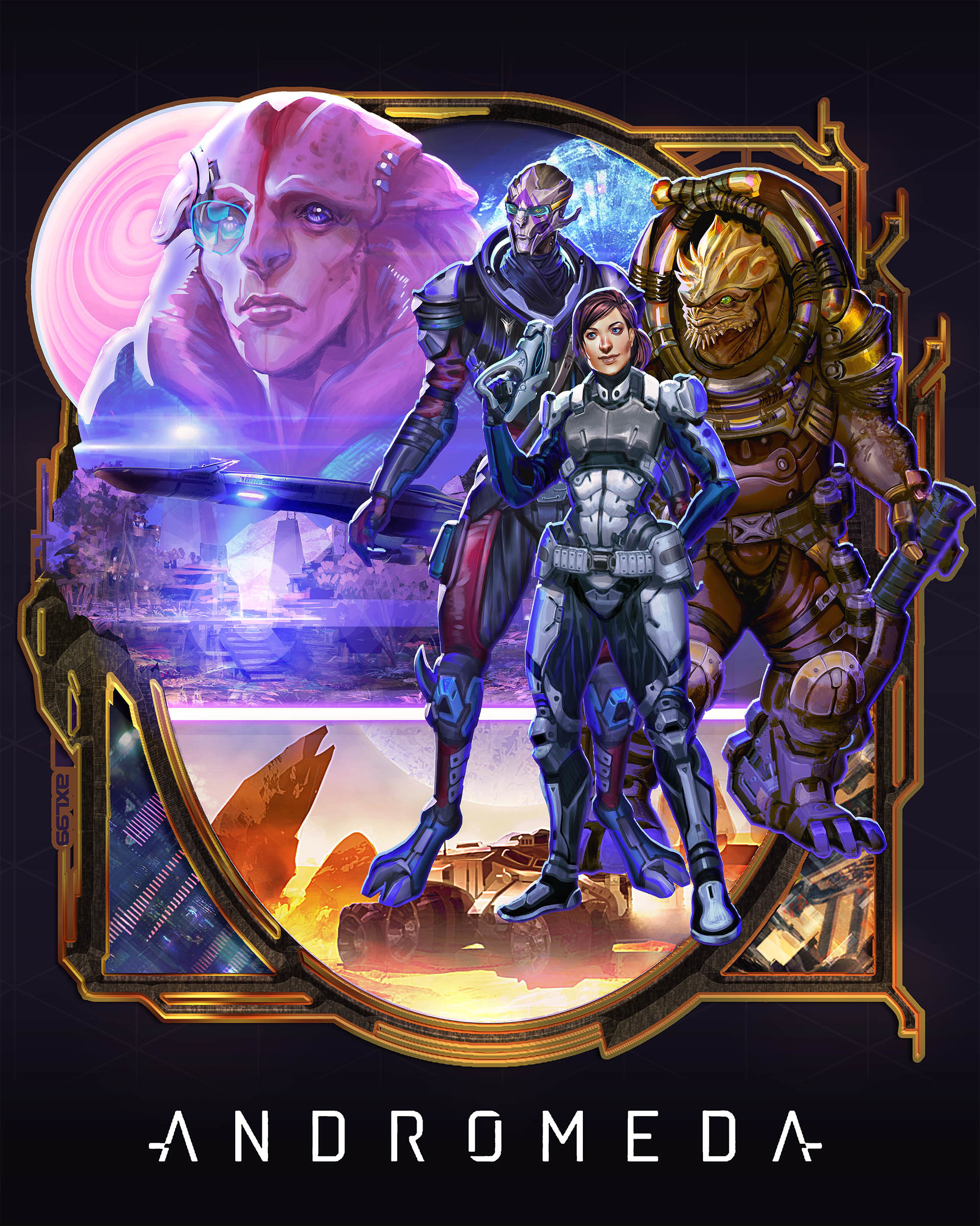 Mass Effect: Andromeda 70s/80s Inspired Movie Poster by Jessie Lam | Scrolller