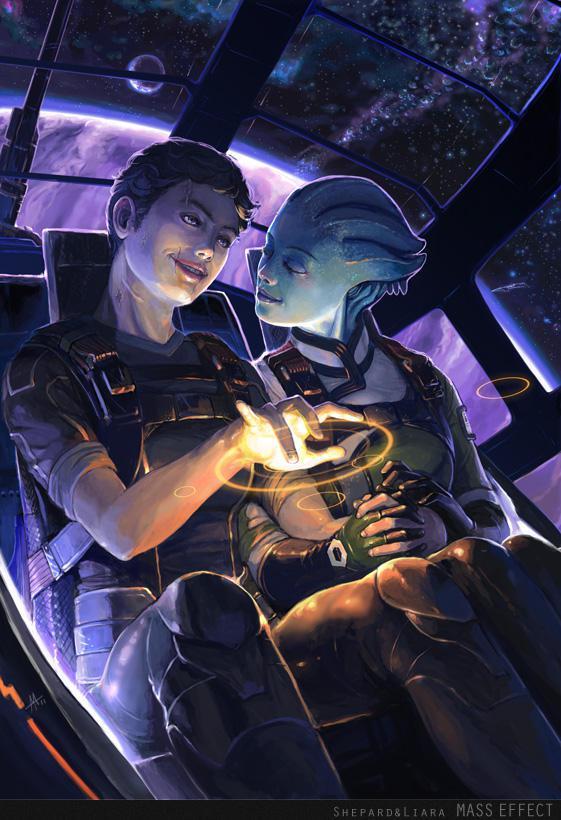 Mass Effect - Liara + Shepard by onibox on DeviantArt link in the comments | Scrolller