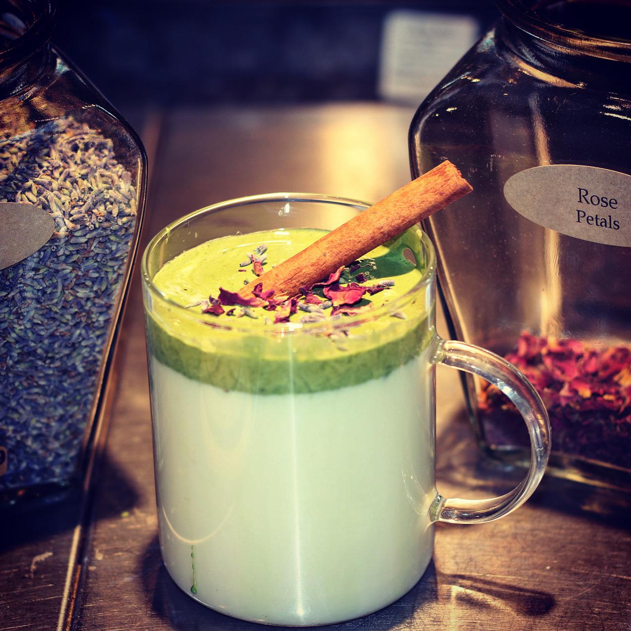 Matcha and Rose Dalgona Latte | Scrolller
