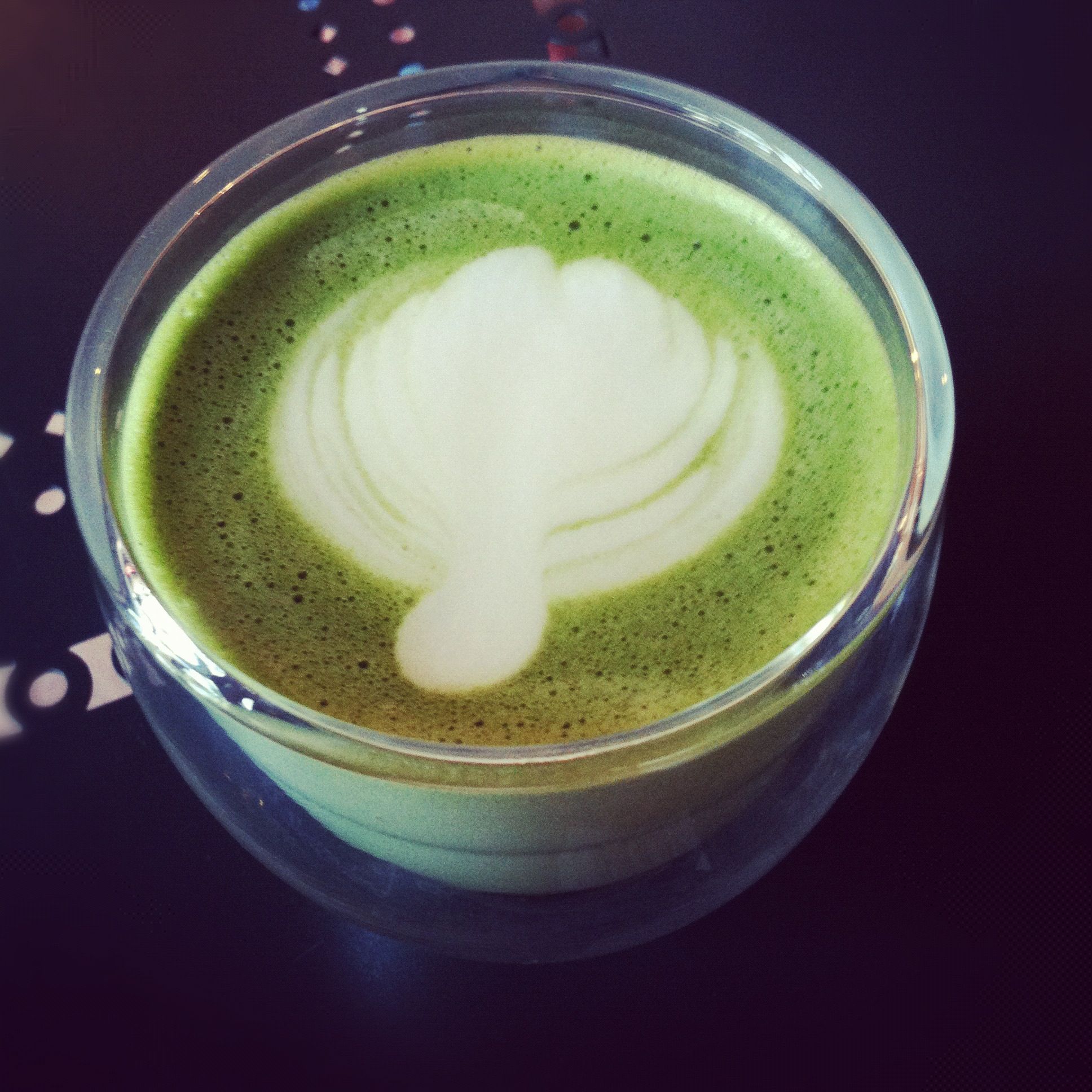 Matcha tea latte from Volta in Gainesville, Florida. | Scrolller