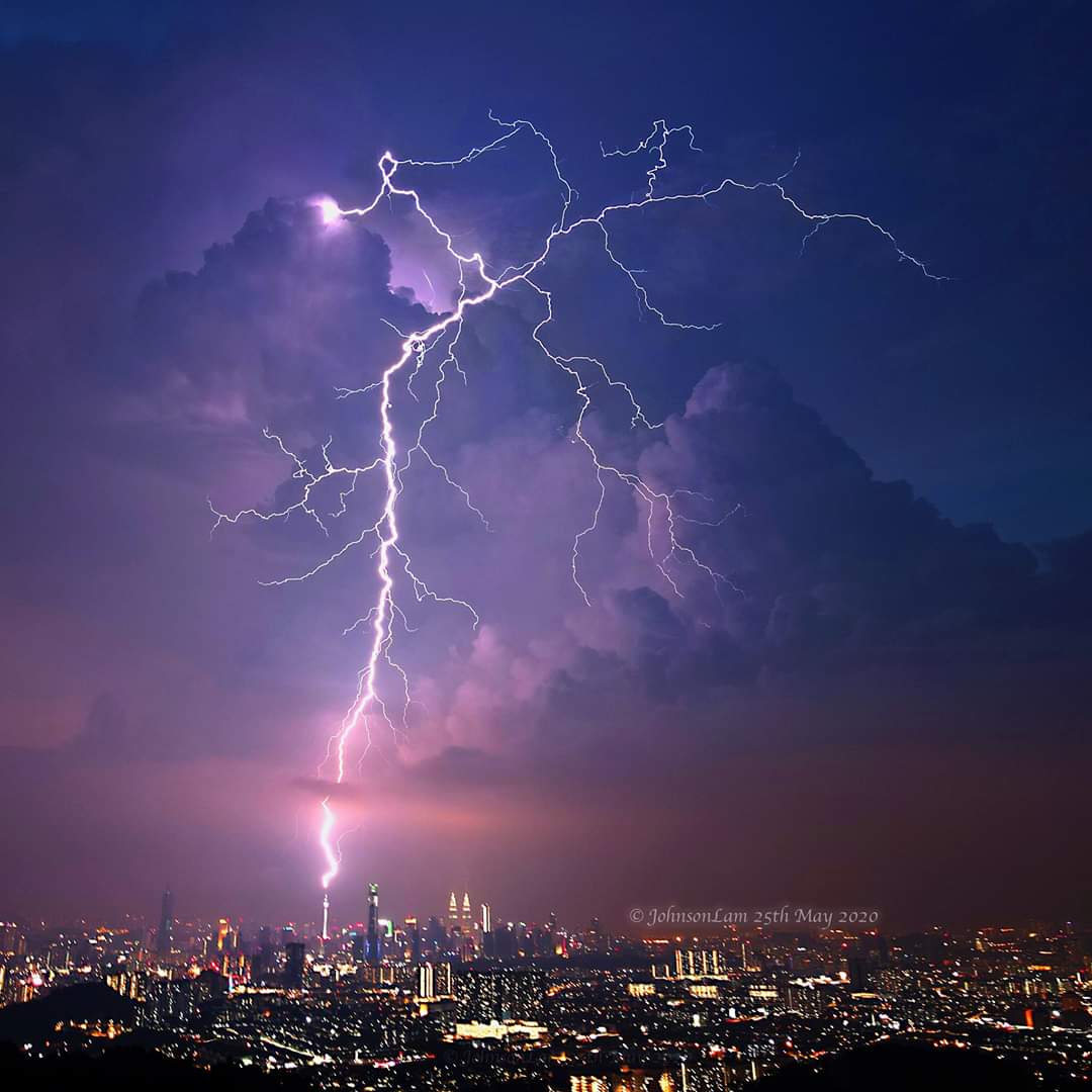 MavicAir2: Lightning Strike in Malaysia Capital | Scrolller