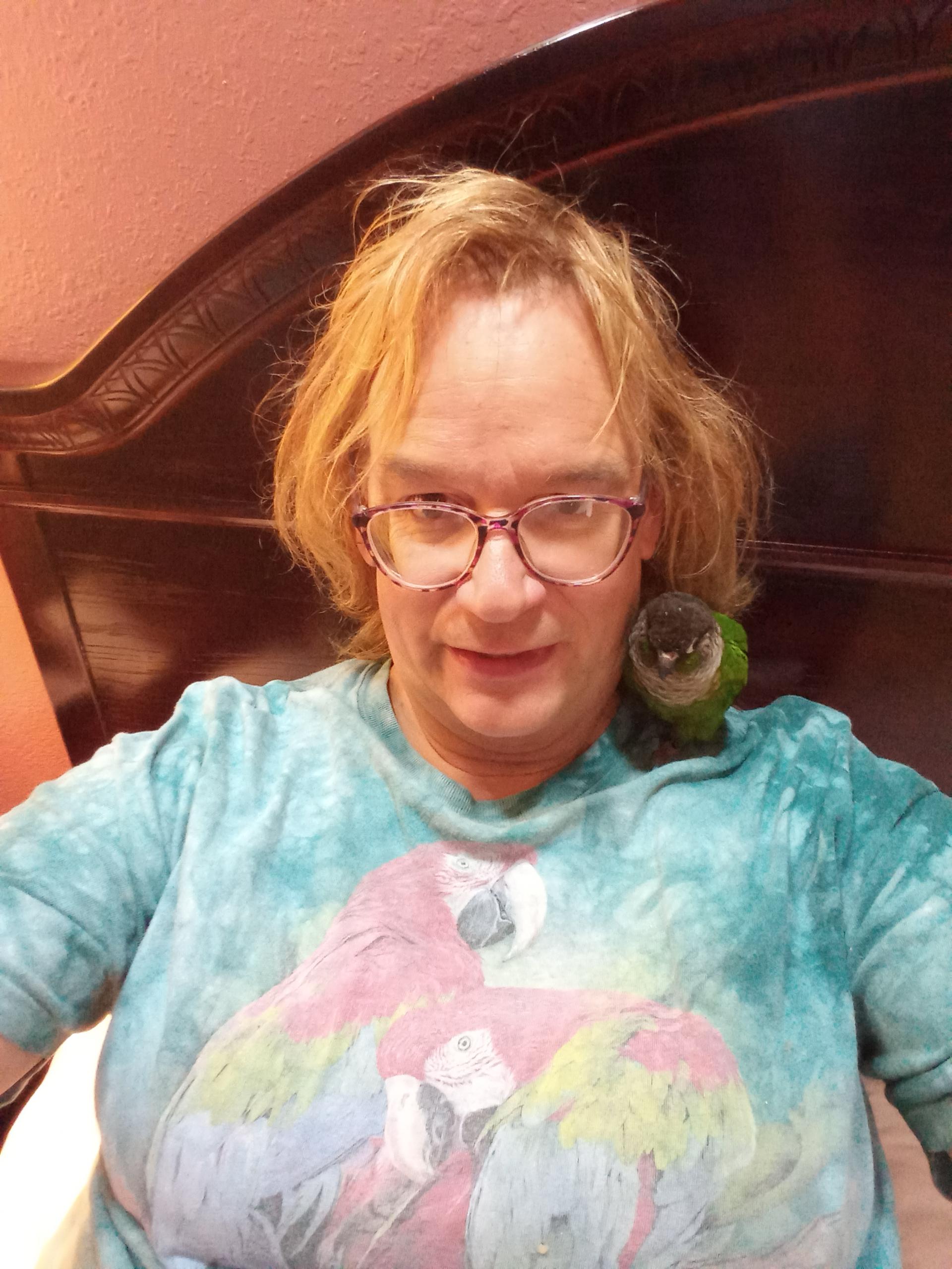 Me and Zion the bird in COVID isolation | Scrolller