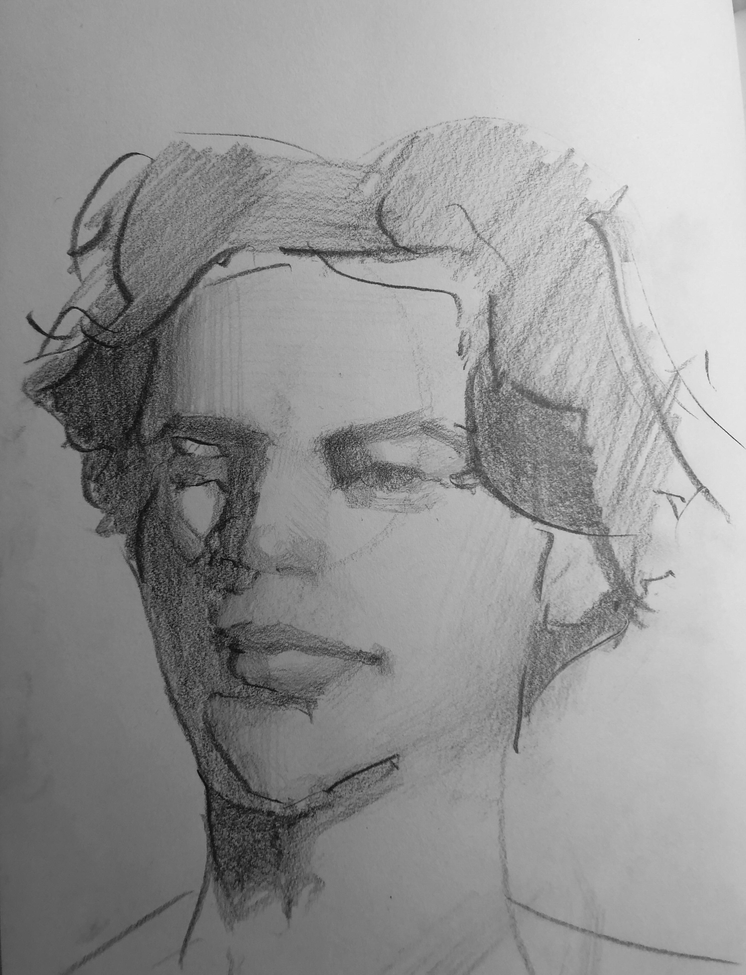 Me, Ben, graphite, 2021 | Scrolller