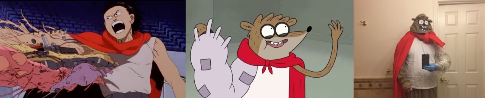 Me, dressed as Rigby, dressed as Tetsuo | Scrolller