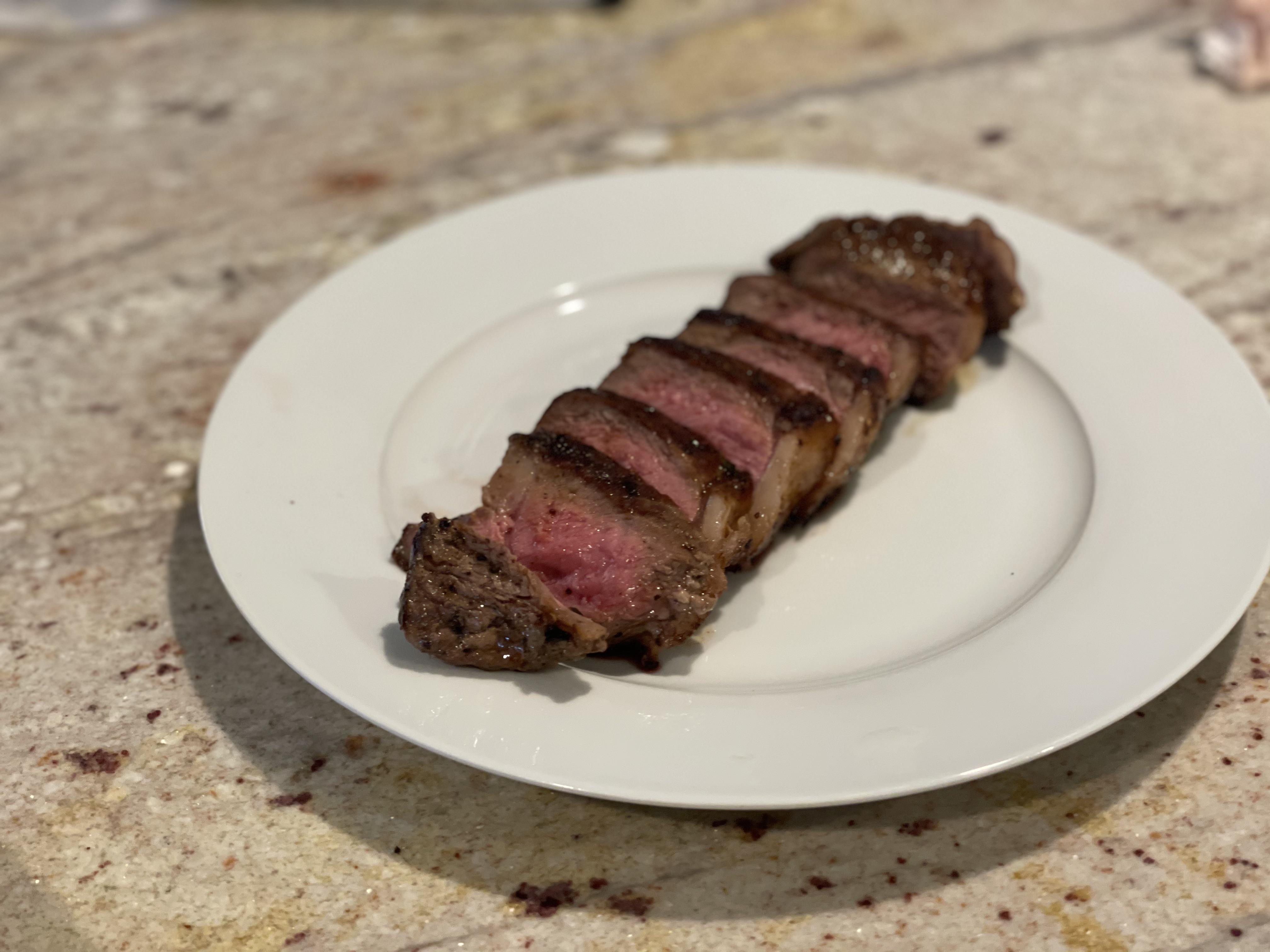 Medium Rare NY Strip Steak | Scrolller