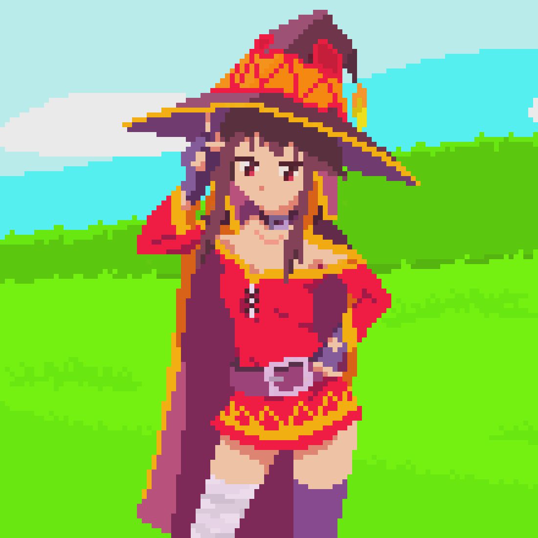 Megumin Pixel Art - Happy Birthday :) | Scrolller