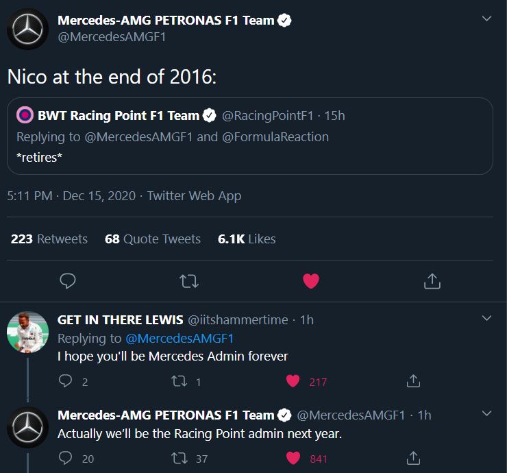 Mercedes admin has way too much fun | Scrolller