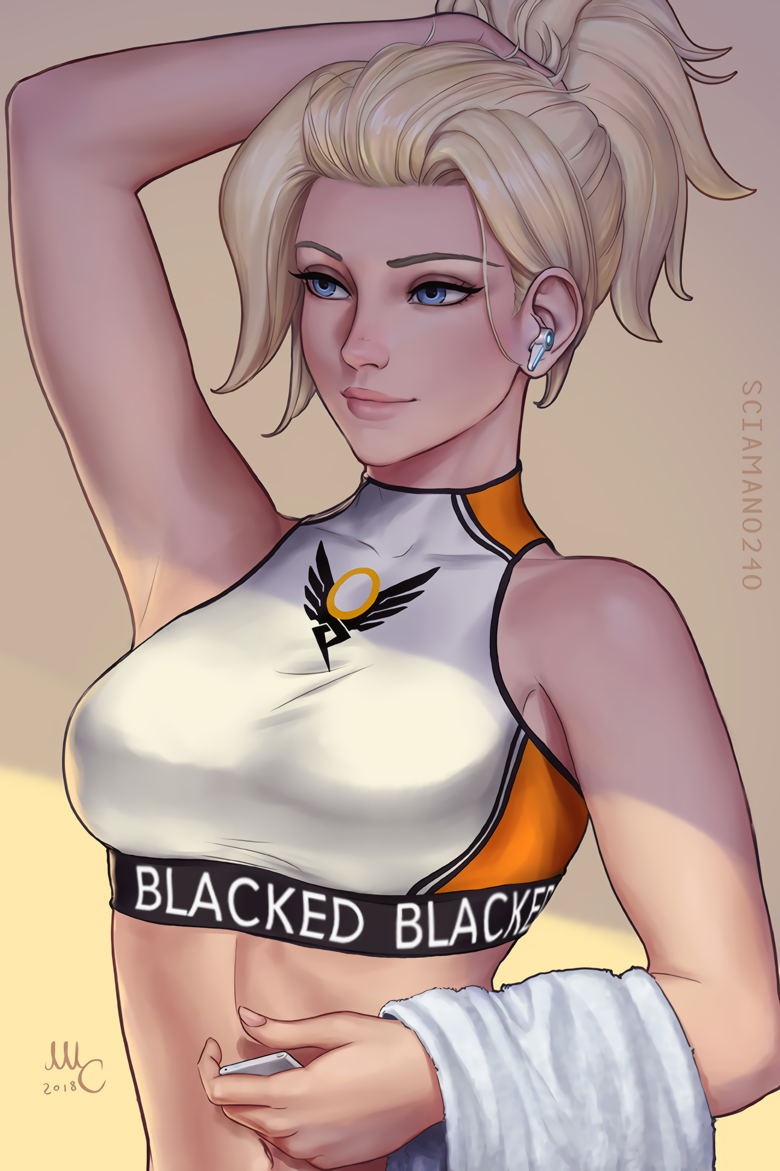 Mercy wearing blacked merch | Scrolller
