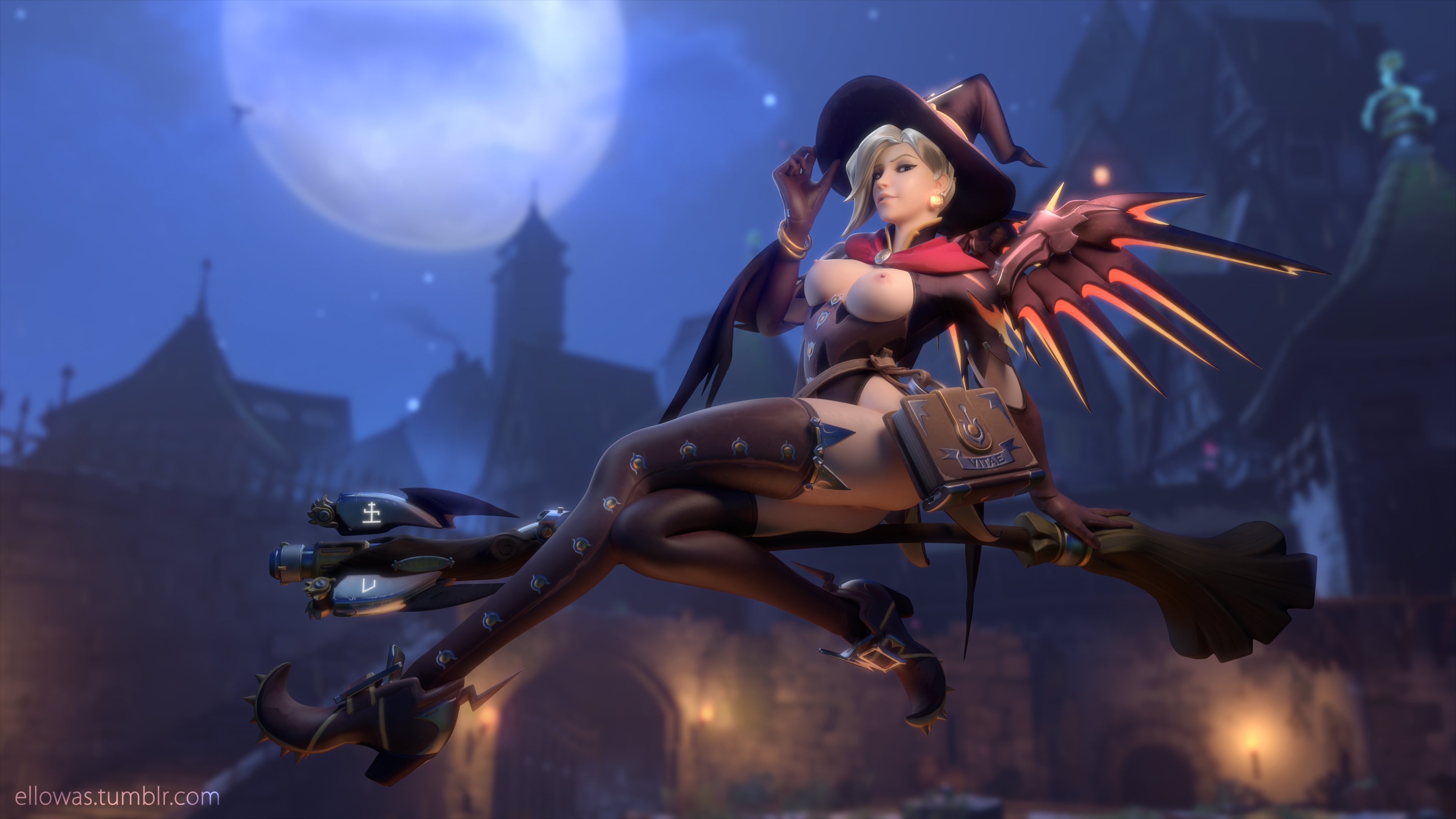 Mercy's new and improved Witch skin, (Ellowas) [Overwatch] | Scrolller